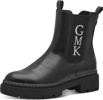 Marco Tozzi by Guido Maria Kretschmer Damen Chelsea Boots mit Plateau mit Reißverschluss, Schwarz (Black), 36 EU