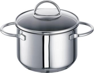 Rohe Germany Edelstahl Fleischtopf Ravenna 16 cm, 18/10, Inhalt ca. 2,0 ltr, Silber