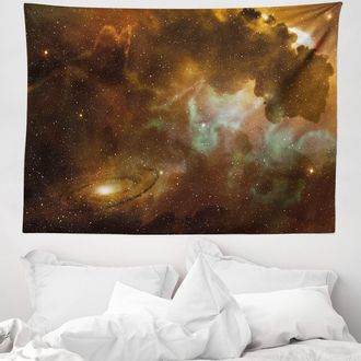 Abakuhaus Konstellation Wandteppich, Staubnebel Spiralgalaxie der Sterne Unendlichkeit, aus Weiches Mikrofaser Stoff Wand Dekoration Für Schlafzimmer, 150 x 110