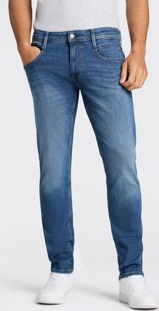 Replay Slim-fit-Jeans REPLAY ANBASS, Herren, Gr. 30, L&auml;nge 34, blau (medium blau 602), Denim/Jeans, Obermaterial: 98% Baumwolle, 2% Elasthan, slim fit normal