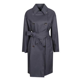 Max Mara Baumwoll-Trenchcoat - - Coats - Damen - Blau - XS
