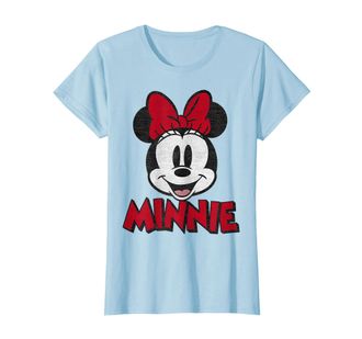Disney Mickey And Friends Minnie Red Text Portrait T-Shirt