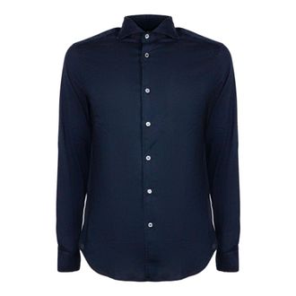 Fedeli Homme, Chemises, Bleu, Taille: 3XL Chemise en voile de coton