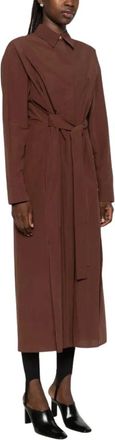 Pantaloni Torino Femme, Robes, Brun, Taille: 42 FR Emilia Belted Midi Shirt Dress