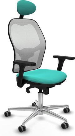 Piqueras y Crespo Chorquera Computerstuhl mit 3D-Armen, h&ouml;henverstellbarer Lendenwirbelst&uuml;tze und festem Kopfteil, ausgestattet mit 5 Positionen und injiziertem Schaums