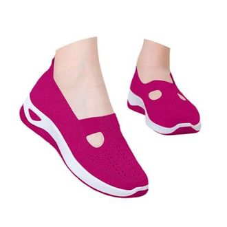 Generic Chaussures Orthop&eacute;diques pour Femme, Chaussures sans Lacets Antid&eacute;rapantes avec Maille pour Femme, Basket de Marche &Agrave; Plateforme Orthop&eacute;dique L&eacute;g&egrave;res 