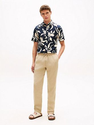 Tommy Hilfiger Chino fusel&eacute; Harlem en lin m&eacute;lang&eacute;