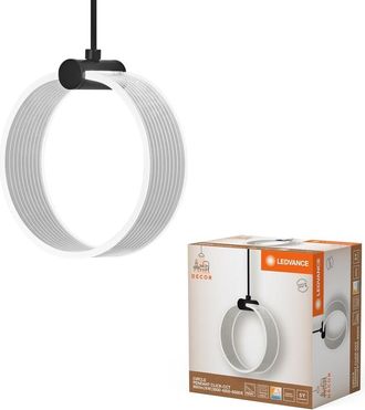 Ledvance Decor Circle dekorative Pendelleuchte PL, 8W, 370lm, 3000K/4200K/6500K, warmwei&szlig;/kaltwei&szlig;/Tageslicht, Click-CCT Schalter, nicht dimmbar, IP20, Kunstst