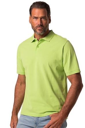 JP1880 Hommes Grandes Tailles Jusquau 8XL - Polo en Maille de Coton piqué. Patte de Boutonnage et col Chemise, Vert printanier 8XL 702560416-8XL