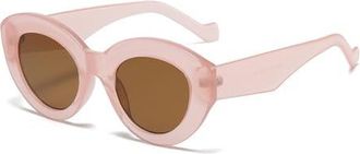 Generic Lunettes De Soleil &Agrave; Monture Ronde For Femmes, Lunettes De Soleil Tendance For F&ecirc;te Et Vacances(Pink)