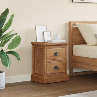 vidaXL Table de chevet Naturel 40 x 30 x 50 cm Bois de teck massif vidaXL