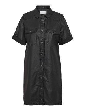 Noisy May Nmnew Signe S/S Coated Denim Dress Noos