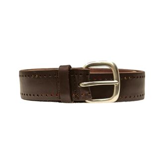 Orciani Brauner Lederg&uuml;rtel mit verziertem Profil - - Accessories - Herren - Braun - 90 CM