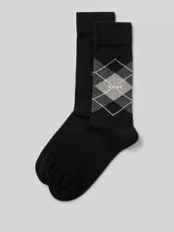 Joop Socken mit geripptem Abschluss im 2er-Pack