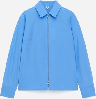 Arket Hemd Mit Rei&szlig;verschluss -Blau