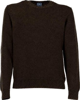 Fedeli Argentina Merinos Light Fast Rundhals Strick - - Knitwear - Herren - Braun - M