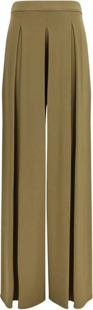 Max Mara Viskose Technical Jersey Hose - - Trousers - Damen - Gr&uuml;n - M
