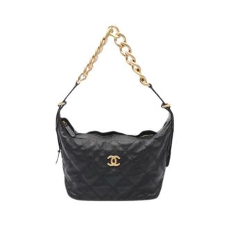 Chanel Pre-owned Matelass&eacute; Lammleder Umh&auml;ngetasche - - Pre-owned - Damen - Schwarzk - ONE SIZE