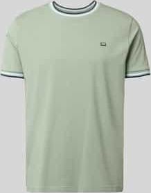 Christian Berg T-Shirt mit Kontraststreifen und Rundhalsausschnitt