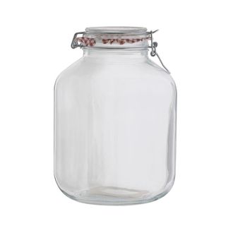 axentia Drahtb&uuml;gelglas mit wei&szlig;em Dichtungsring, Einkochglas zum Haltbarmachen und trocken lagern, B&uuml;gelglas mit luftdichtem Verschluss, Ma&szlig;e: ca. &Oslash; 18,5 cm x