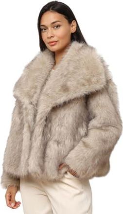 La Modeuse Manteau court en fausse fourrure