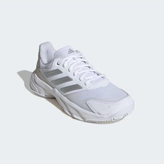 adidas adidas Performance - Courtjam control 3 - Chaussures de tennis pour terre battue - Blanc nuage/argenté métallisé