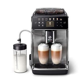 Philips Saeco GranAroma Machine Expresso - Café à Grain - 16 Spécialités de Café, Écran Couleur Intuitif, 4 Profils Utilisateur, Broyeur en Céramique (SM6585/