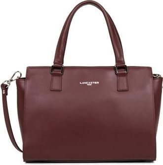 Lancaster | Smooth - Sac à Main Refente de Cuir de Vachette Lisse Bordeaux