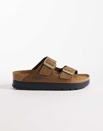 Birkenstock Arizona Flex - Sandales &agrave; plateforme - Th&eacute; fonc&eacute;-Brown