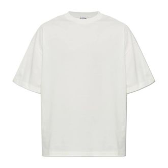 Jil Sander Cremefarbenes T-Shirt mit Print-Logo - - Tops - Herren - Beige - XL