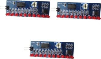 DOITOOL 3 Stücke B Praxis Löten Elektronische Teile Fließende Platine des Moduls LED-Kit Ne + Lötlampe Blinkende CD Ne + CD Fließendes Wasser DIY Lauflicht