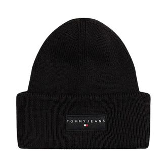 Tommy Jeans Homme, Accessoires, Noir, Taille: ONE Size Logo Patch Beanie