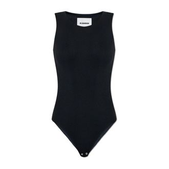 Jil Sander Fluid Viscose Bodysuit - - Tops - Damen - Schwarzk - L