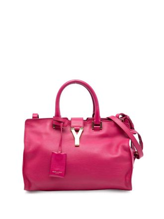 Saint Laurent 2013-2025 kleine Cabas Chyc Satchel-Tasche aus Kalbsleder - Rosa