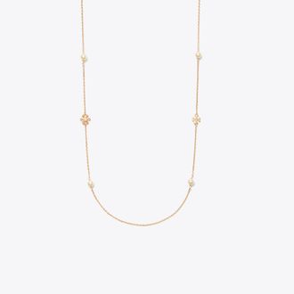 Tory Burch Moondance Long Flower Necklace