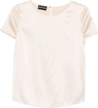 Emporio Armani Femme, Blouses et Chemises, Rose, Taille: 36 FR Top en soie