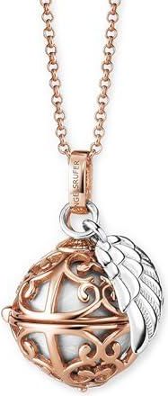 Engelsrufer ERN-ER23-20-XS-R Collier pour femme en argent sterling avec pendentif en forme de boule sonore en or rose Taille XS avec fermoir mousqueton Sans nicke