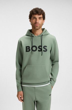 HUGO BOSS Kapuzensweatshirt Soody Zone mit K&auml;ngurutasche, regular fit, Logodruck