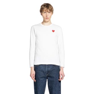 Comme Des Gar&ccedil;ons Heart Cotton Long Sleeve T-Shirt