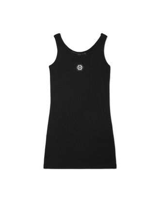 Philipp Plein Jersey Rib Tank Top Mini Dress
