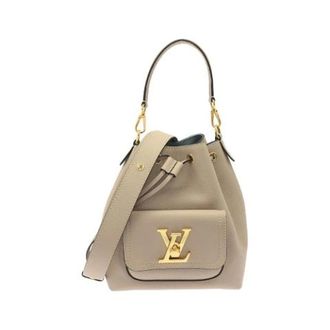 Louis Vuitton Sac bandouli&egrave;re seau Lockme en cuir de veau Pre-owned - Femme - Pre-owned - Beige - Taille: ONE Size