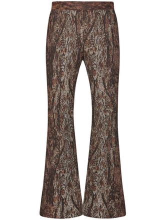 Rosetta Getty pantalon court à coupe évasée - Marron