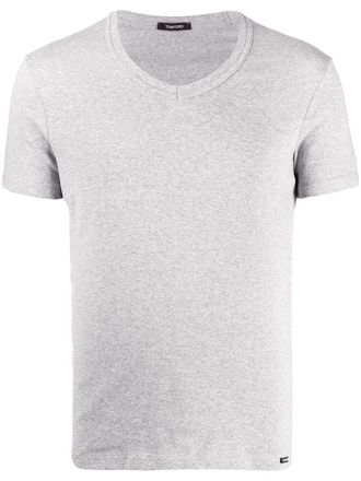 Tom Ford t-shirt à col v - Gris