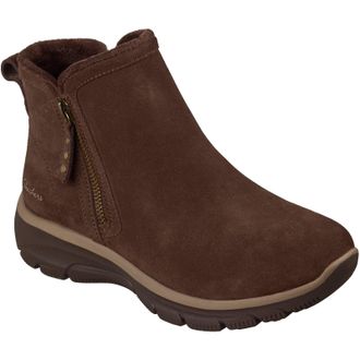 Skechers Easy Going Urban Zip Leder Stiefel f&uuml;r Frauen in Chocolate