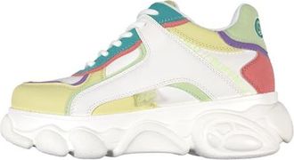 Buffalo CLD Echo Chaussures de sport à lacets pour femme, Jaune citron vert pétrole, 39 EU