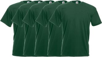 Fruit Of The Loom Original Valueweight T Rundhals T-Shirt F140 5er Pack- Gr. L, Bottle Green