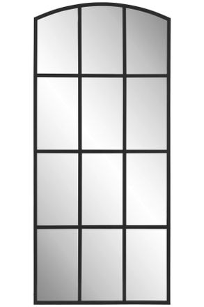 Landscape Wandspiegel, Schwarz, Metall, Glas, Holzwerkstoff, 80x180x2.5 cm, Reach, Bsci, Spiegel, Wandspiegel