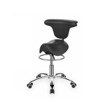 Generic Sattelf&ouml;rmiges Sitzkissen, ergonomischer Sattelstuhl, h&ouml;henverstellbarer Arbeitsstuhl, geeignet for Massage, Sch&ouml;nheitssalons, Spas und B&uuml;ros(Black)
