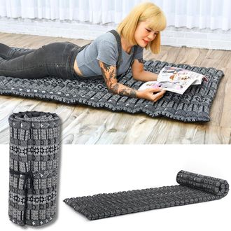 Leewadee Faltbare Bodenmatratze - Japanischer Rollbarer Futon - Tatami Faltmatte - G&auml;stebett - Camping Matratze - Thai Massage Matte, Kapok F&uuml;llung, 190 x 70 c