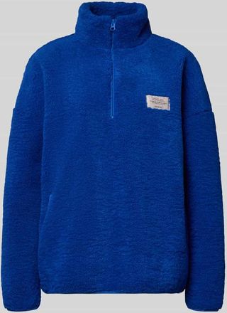 Karo Kauer Relaxed Fit Pullover aus Teddyfell mit Label-Patch